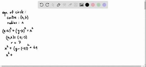 SOLVED:(a) find the center-radius form of the equation of each circle ...