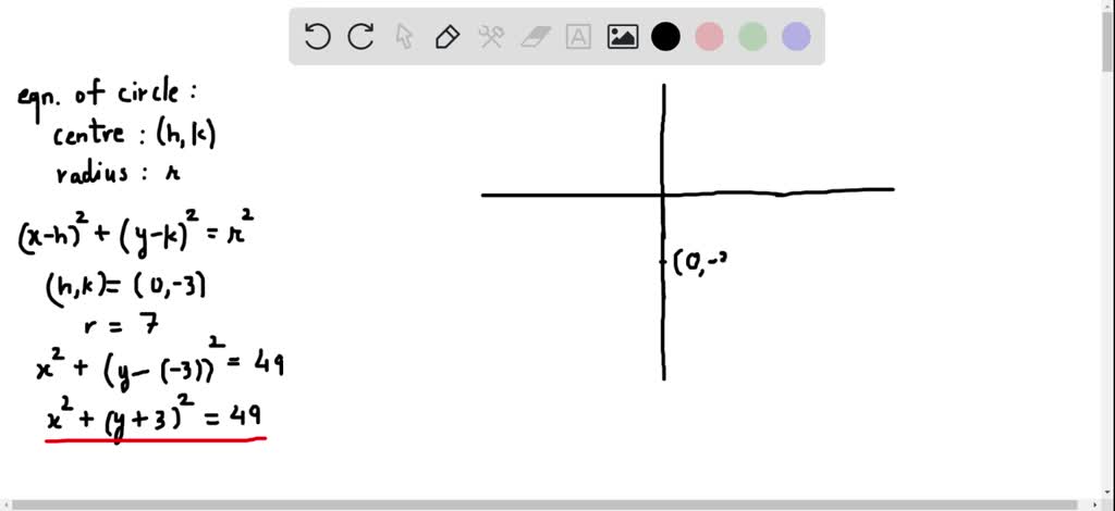 SOLVED:(a) find the center-radius form of the equation of each circle ...