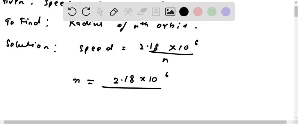 Solved The Speed Of Electron Revolving Round H Nucleus Is 0 547 ×10 6 M