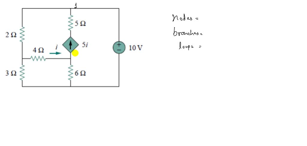Determine the number of branches and nodes in the circuit in Fig. 2.71 ...