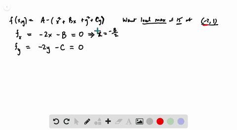 SOLVED:For f(x, y)=x^2+x y+y^2+a x+b y+c, find values of a, b, and c ...