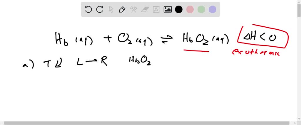 ⏩SOLVED:The simplified equation representing the binding of oxygen ...