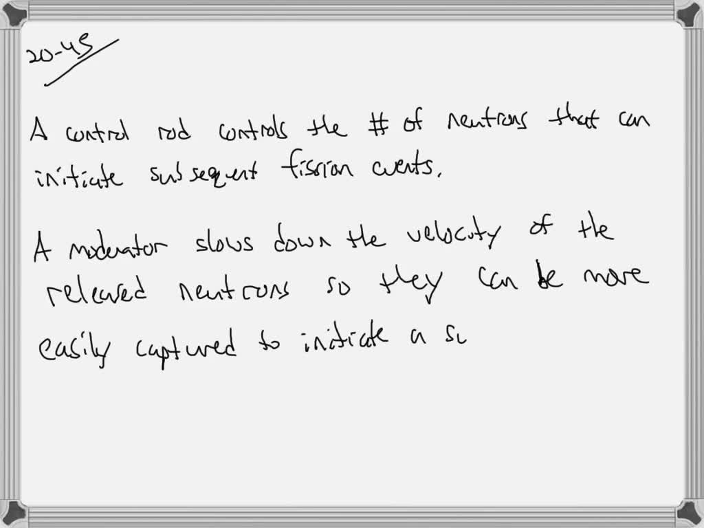 SOLVED:Explain and distinguish the roles of the control rods and ...