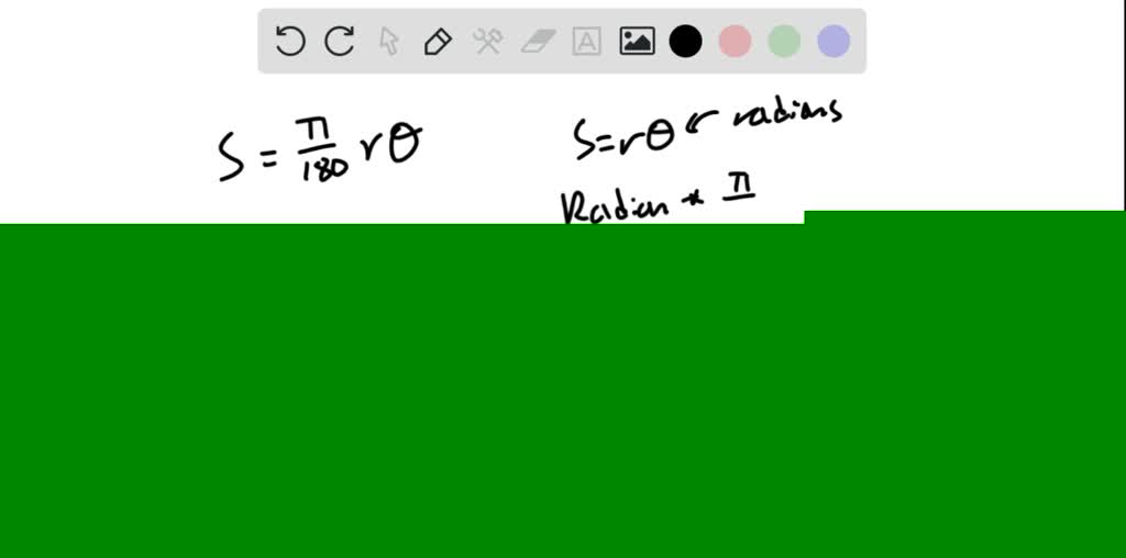 For a circle of radius r, a central angle of θdegrees subtends an are ...