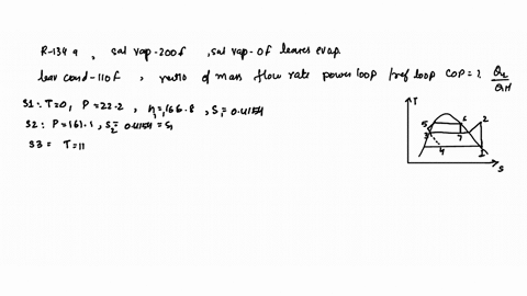 SOLVED: Consider an ideal dual-loop heat-powered refrigeration cycle using R-134 a as the ...
