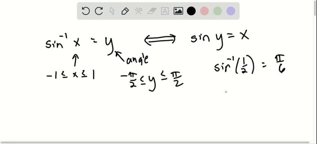 (a) To define the inverse sine function, we restrict the domain of sine to the interval . On ...