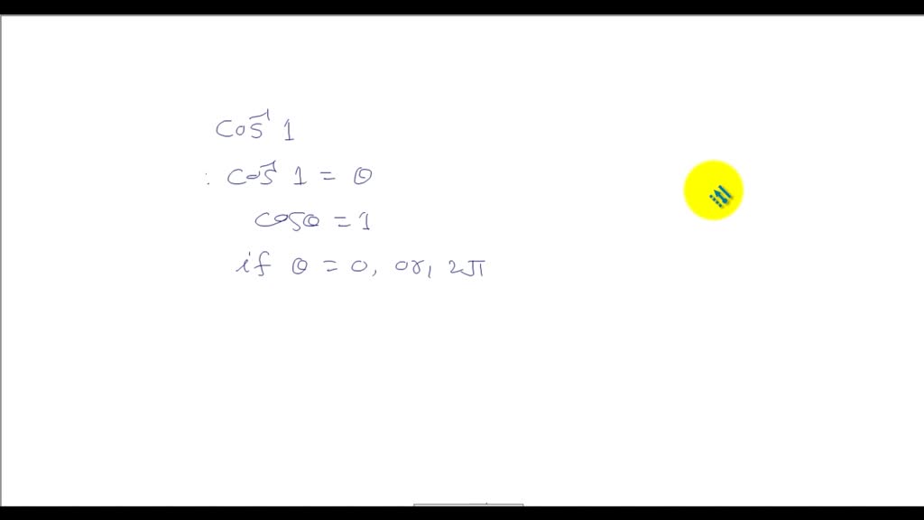 SOLVED:Evaluate the inverse function by sketching a unit circle and locating the correct angle ...