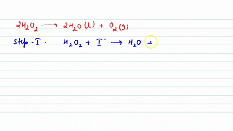 SOLVED:The decomposition of hydrogen peroxide is given by the following ...