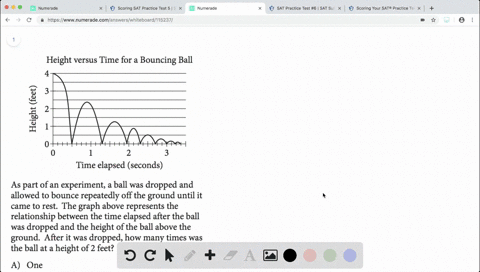 As part of an experiment, a ball was dropped and allowed to bounce ...