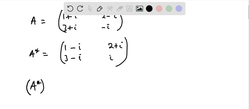 SOLVED:Find the complex conjugate and Hermitian conjugate of the ... SOLVED:Find the complex conjugate and Hermitian conjugate of the ...