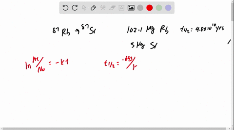 SOLVED:The naturally occurring isotope rubidium-87 decays by beta ...