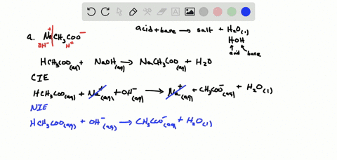 SOLVED:Identify the acid and base used to form these salts, and write ...