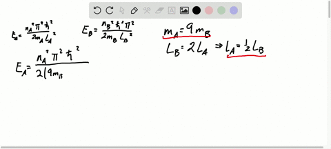 Consider two different particles in two different boxes. Particle A has ...