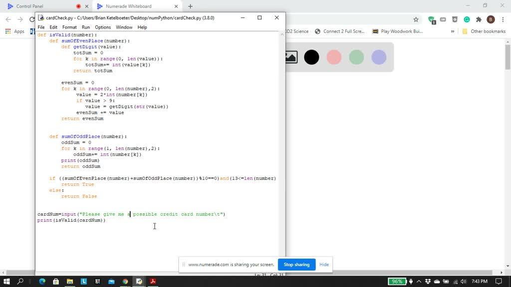 SOLVED: Create a pattern for a 16-digit credit card number, allowing ...