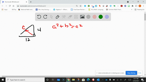 SOLVED: Determine the length of the third side of the right triangle ...