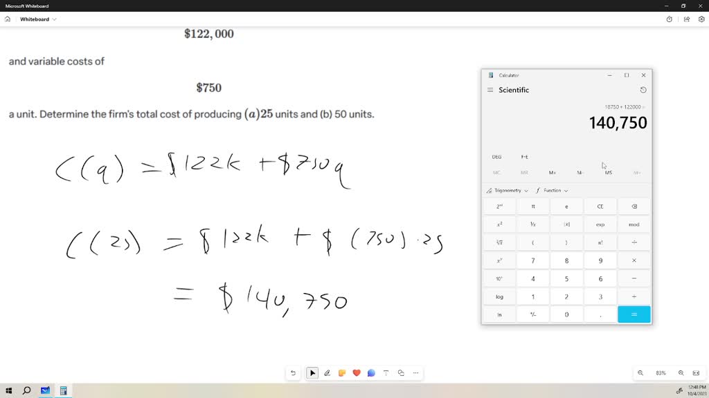 Calculate Total Variable Costs for the same items. Units Sold Total ...