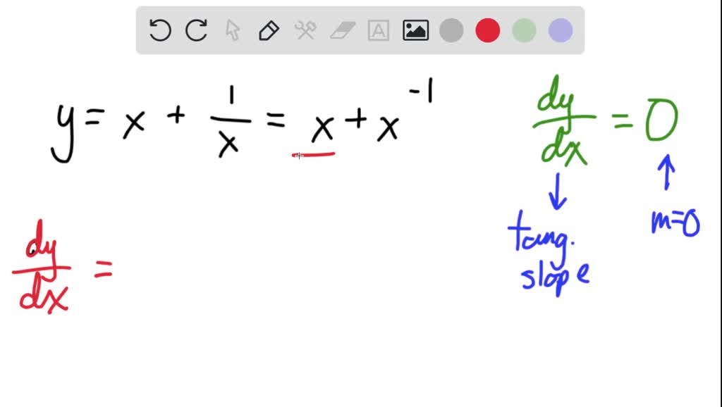 SOLVED:Find all values of x( if any ) where the tangent line to the graph of the given equation ...