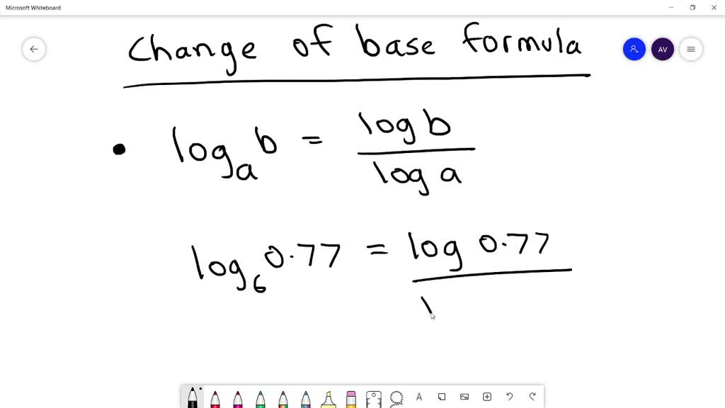 SOLVED:Use the change of base formula to approximate the logarithm to ...