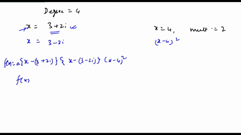 SOLVED:Find a polynomial function f with real coefficients having the given degree and zeros ...