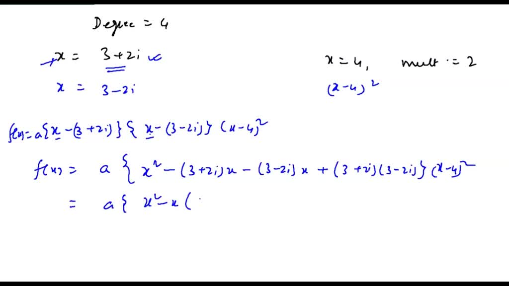 SOLVED:Find a polynomial function f with real coefficients having the given degree and zeros ...