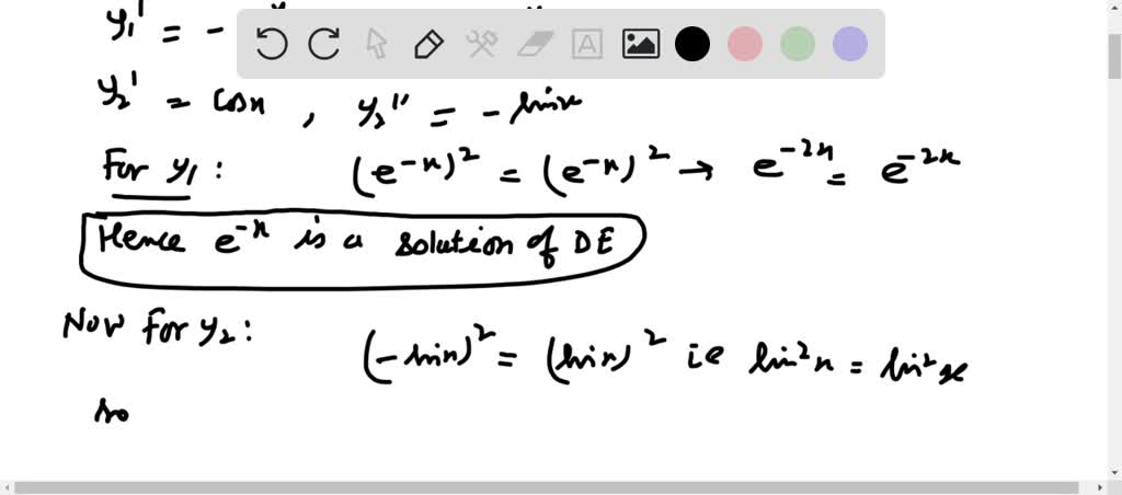 SOLVED: En el problema 1 vimos que cosx y e^x eran soluciones de la ...