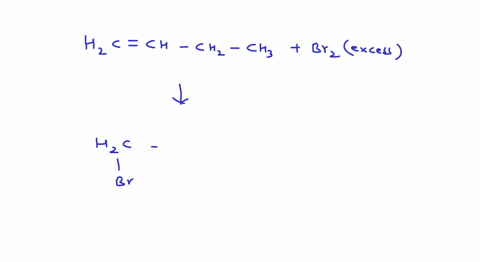 SOLVED: When 1-butene is mixed with excess bromine. What is the ...