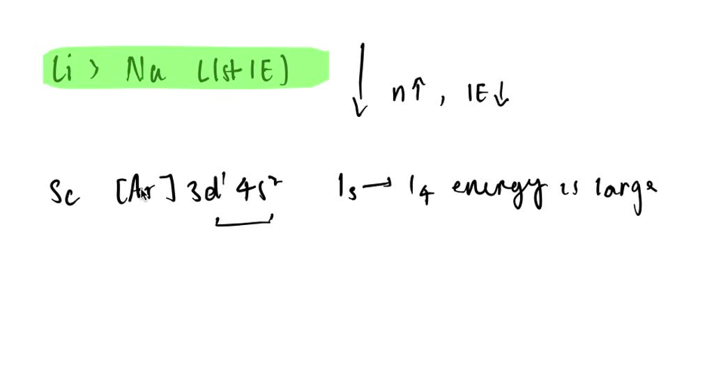 (a) Why does Li have a larger first ionization energy than Na? (b) The ...