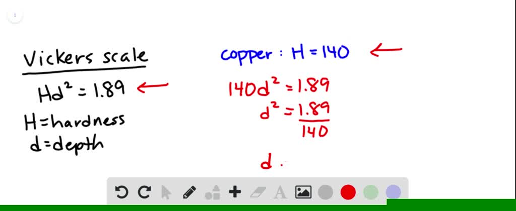SOLVED:Use the following information. Mineralogists use the Vickers ...
