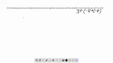 SOLVED:In the following exercises, translate each phrase into an algebraic expression and then ...