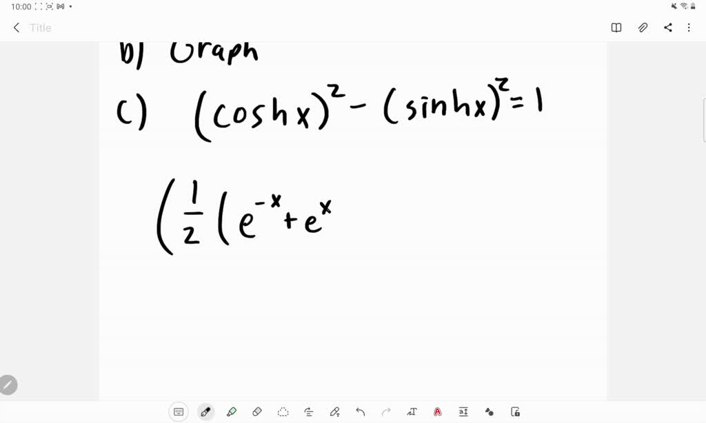 Define two other transcendental functions. The hyperbolic cosine ...