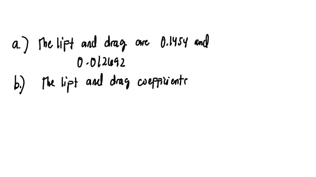 ⏩SOLVED:Using the results of linearized theory, calculate the lift… | Numerade
