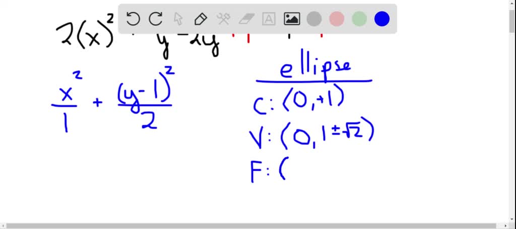 SOLVED:Graphing Shifted Conics Complete the square to determine whether ...