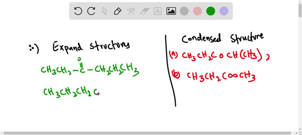 SOLVED:Expand the following condensed structures into the correct ...