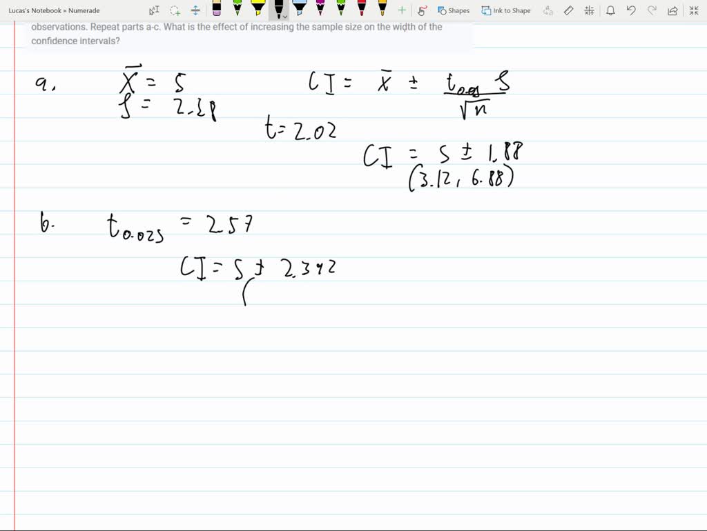 SOLVED:The following random sample was selected from a normal ...