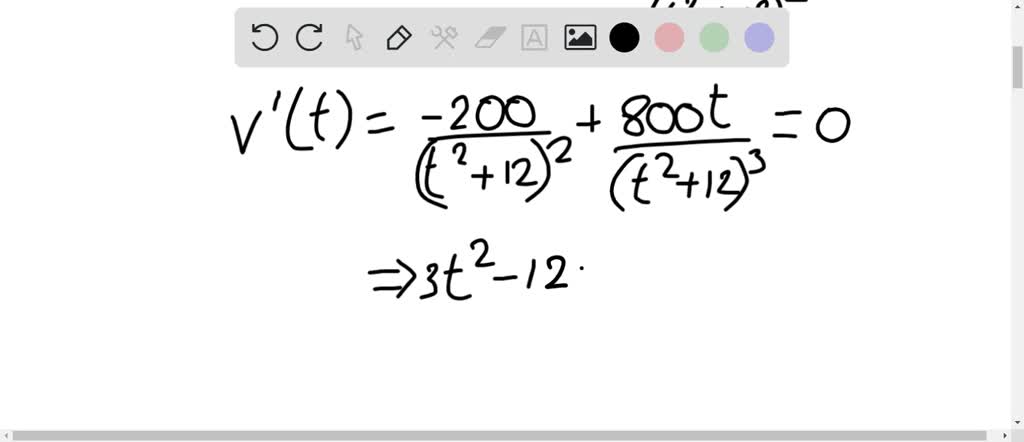 SOLVED:Let s=100 /(t^2+12) be the position function of a particle moving along a coordinate line ...