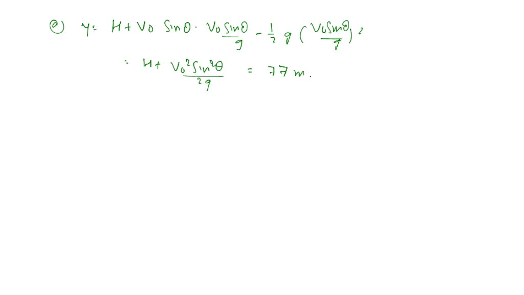 A particle is projected from a point O on a horizontal plane with a ...