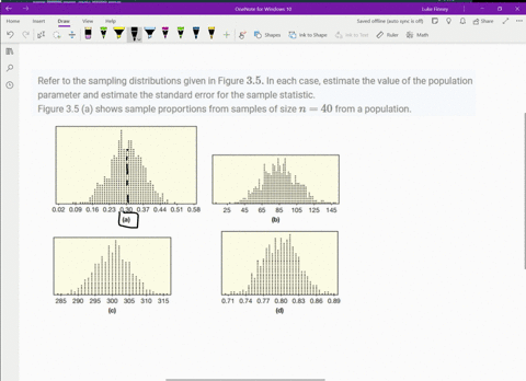 Refer to the sampling distributions given in Figure 3.5 . In each case ...