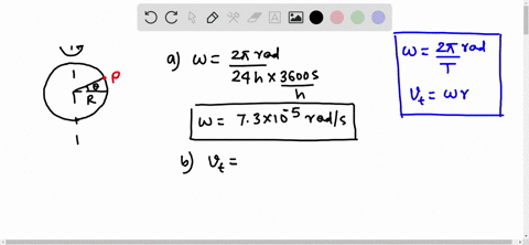 SOLVED:(a) What is the angular speed \omega about the polar axis of a ...