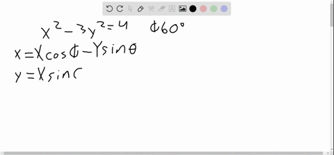 SOLVED:Finding the Equation for a Rotated Conic Determine the equation ...