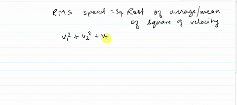 SOLVED:The rms speed of a gas molecule is (A) √((M / 3 R T)) (B) (M / 3 ...