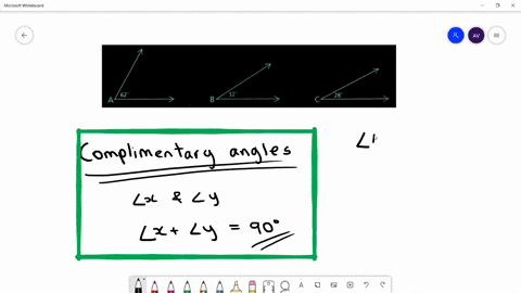 SOLVED:Which two angles are complementary? (GRAPH CANT COPY)