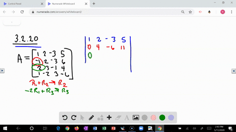 SOLVED:Use Theorem 3.2 .5 to determine whether the given matrix is ...