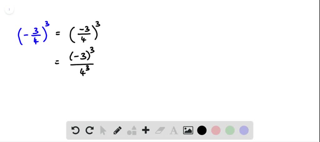 SOLVED:Simplify. (-(3)/(4))^3 SOLVED:Simplify. (-(3)/(4))^3