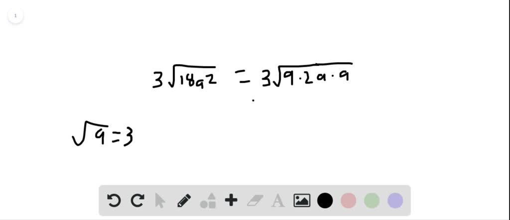Simplify each radical expression. 3 √(18 a^2) | Numerade