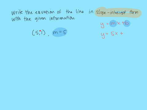 ⏩SOLVED:Write an equation of the line in slope-intercept form that ...