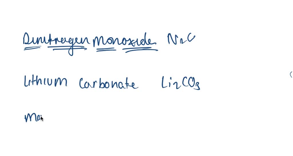 SOLVED:Write the formula for each of the following: (6.3,6.4,6.5) a ...