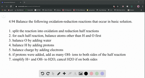 ⏩SOLVED:Balance the following oxidation–reduction reactions that ...