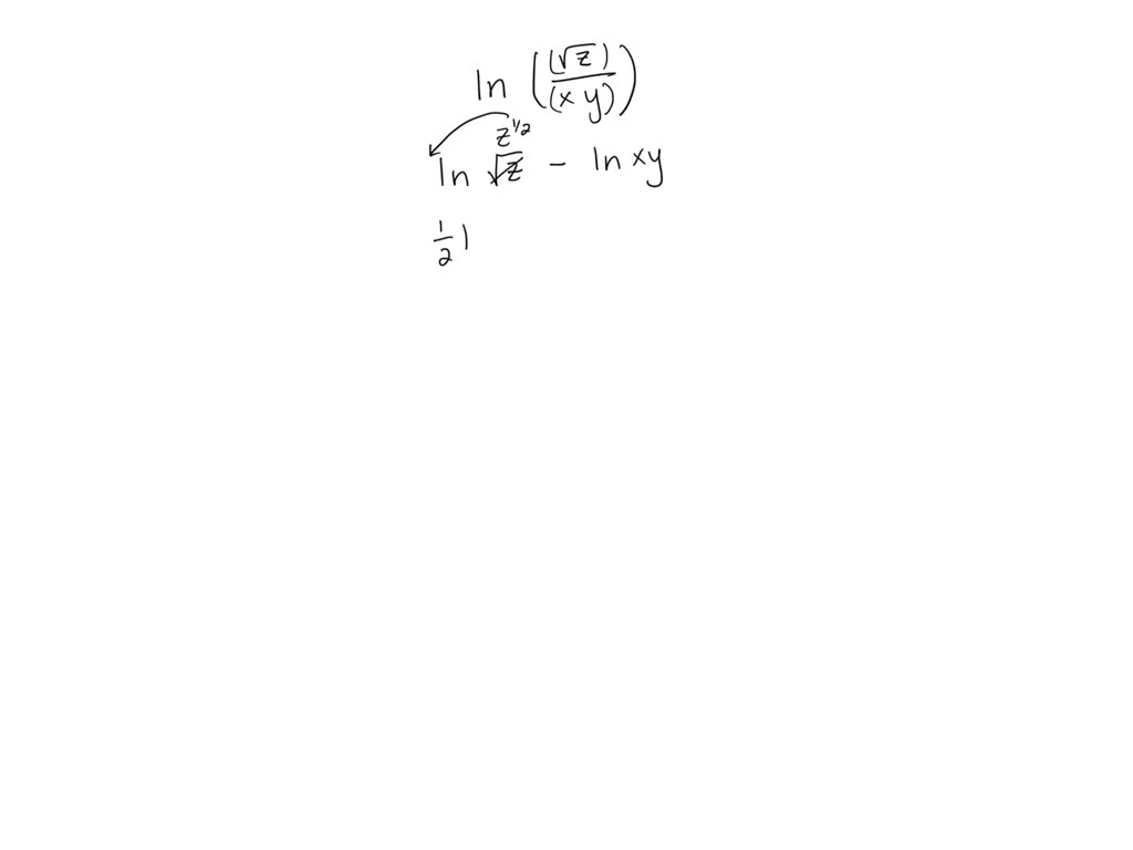 SOLVED:Expand the given logarithm and simplify. Assume when necessary ...