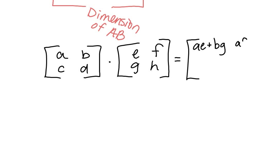 ⏩SOLVED:Explain why the number of columns in matrix A must equal the… | Numerade