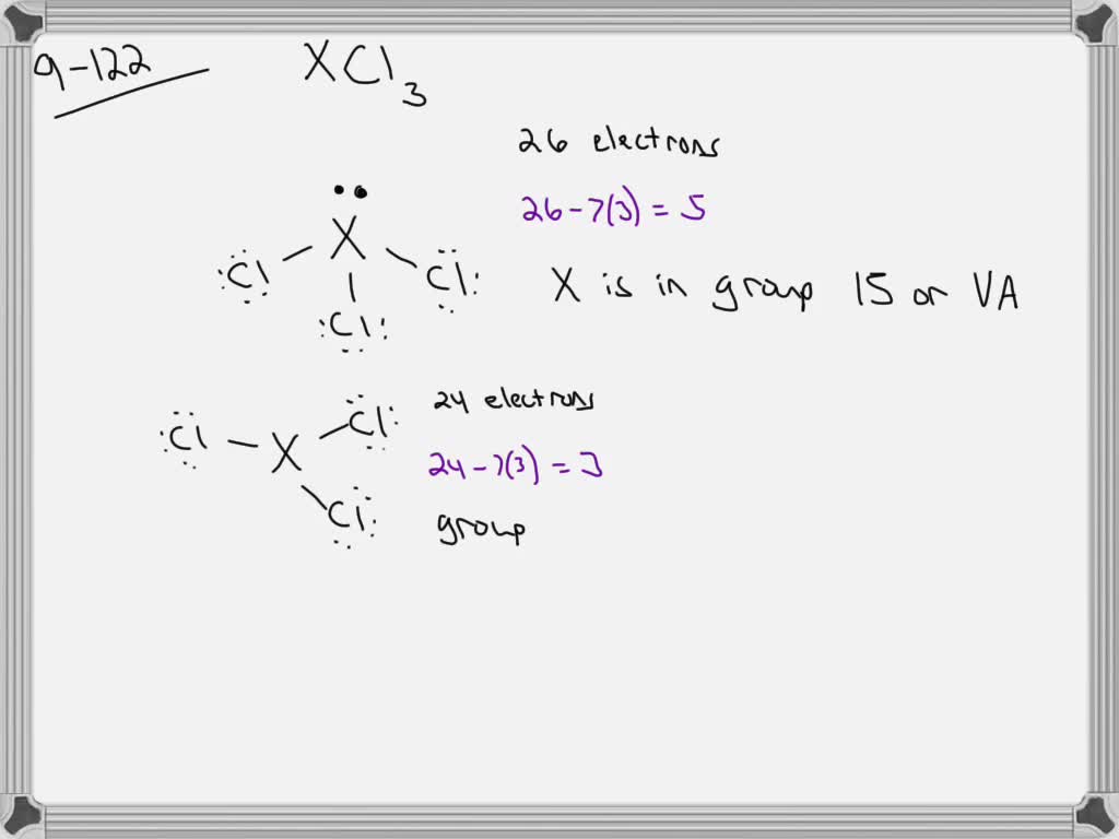SOLVED:The molecule X Cl3 is pyramidal. In which group in the periodic ...